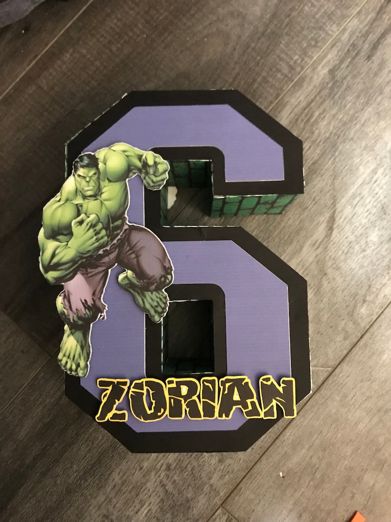 Hulk Number Prop/hulk Centerpiece/hulk Birthday Party Table - Etsy