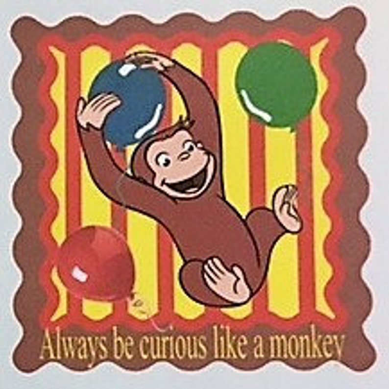 Curious George Stickers/ Party Favors/kids Stickers - Etsy