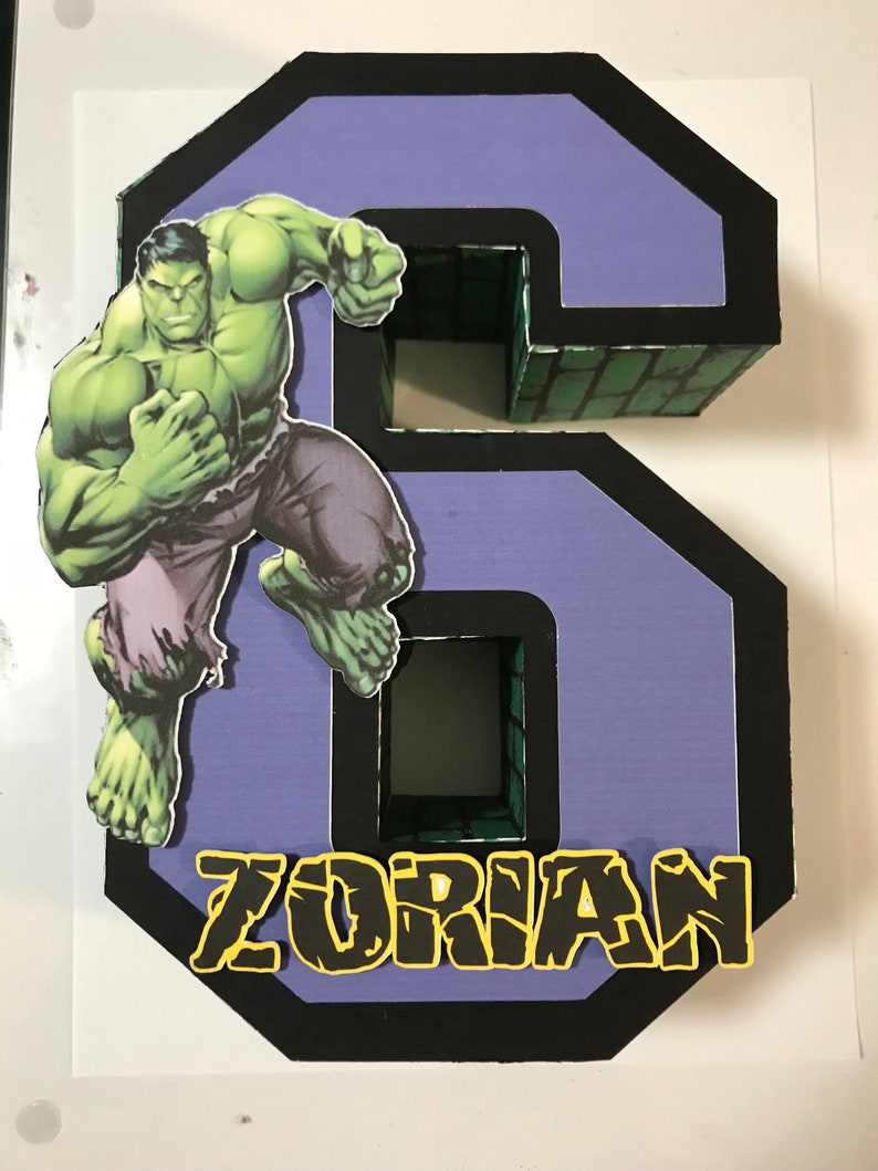Hulk Number Prop/hulk Centerpiece/hulk Birthday Party Table - Etsy