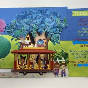Daniel Tiger's Neighborhood With Moving Trolley/set of 10 Invitations ...