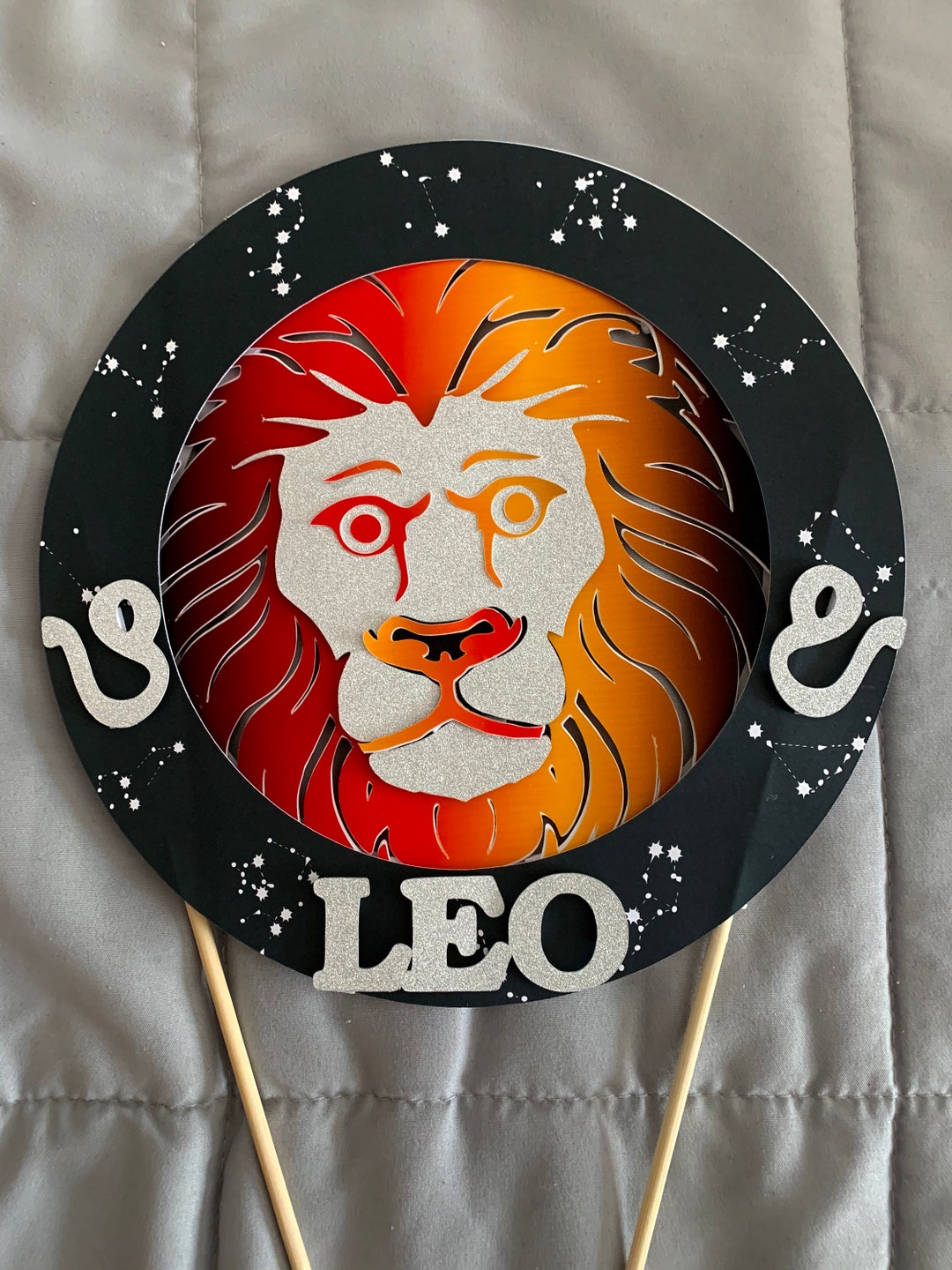 Zodiac Leo Cake Topper/ Leo Symbol Cake Topper/lion Cake Topper - Etsy