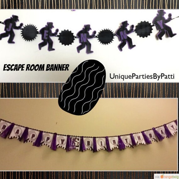 Escape Room Party Banner/decorations/happy Birthday Banner - Etsy