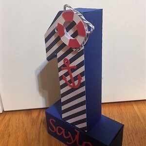 Nautical Number 1 Table Decoration: Personalized First Birthday Prop - Etsy