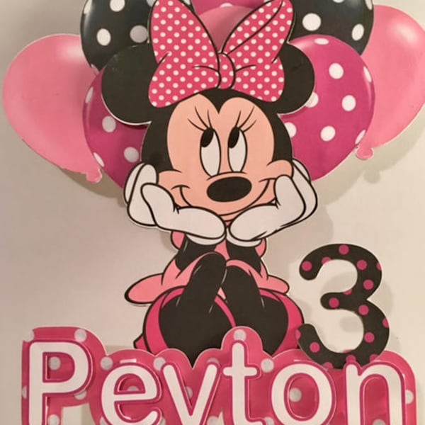 Minnie Mouse Cake Topper - Etsy