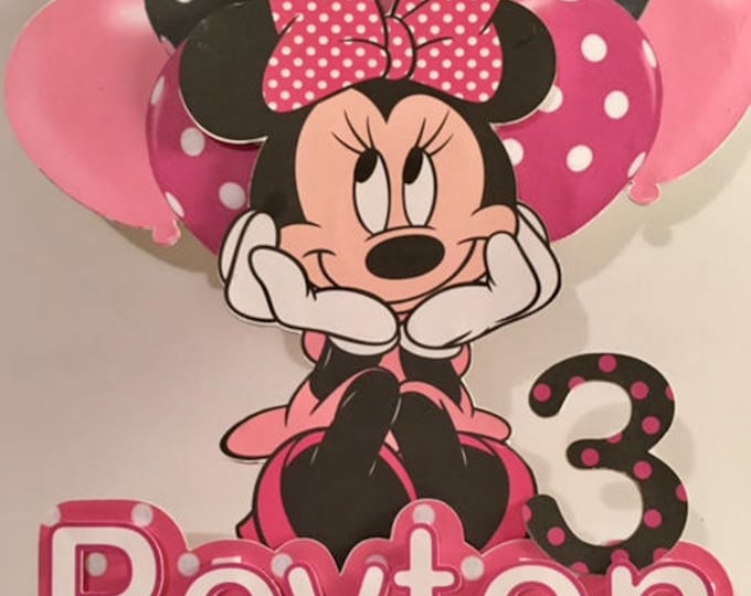 Minnie Mouse Cake Topper Personalized - Etsy