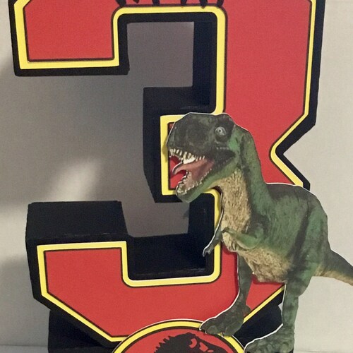 Dinosaur Number Prop/jurrasic Park Number/jurrasic Park - Etsy