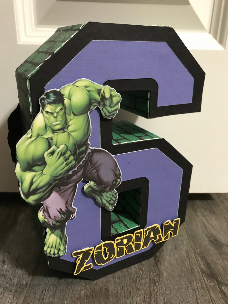 Hulk Number Prop/hulk Centerpiece/hulk Birthday Party Table - Etsy