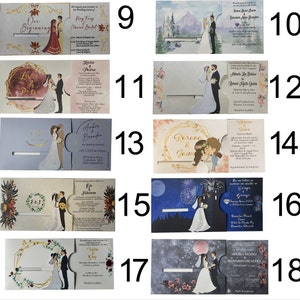 Wedding Sliding Bride Invitation/sliding Invitation/wedding Invitation ...