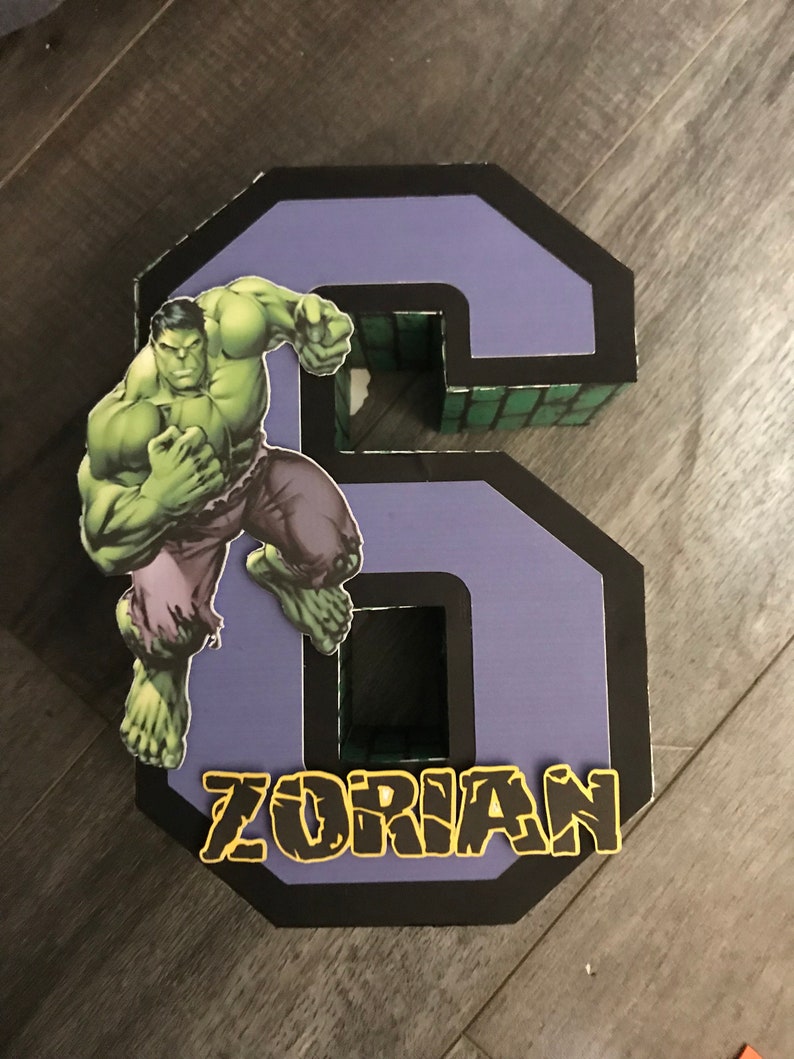 Hulk Number Prop/hulk Centerpiece/hulk Birthday Party Table - Etsy