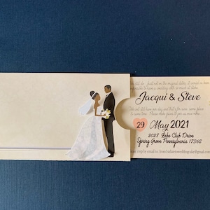 Wedding Sliding Bride Invitation/sliding Invitation/wedding | Etsy