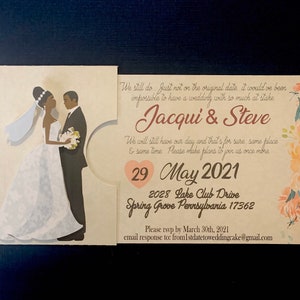 Wedding Sliding Bride Invitation/sliding Invitation/wedding | Etsy