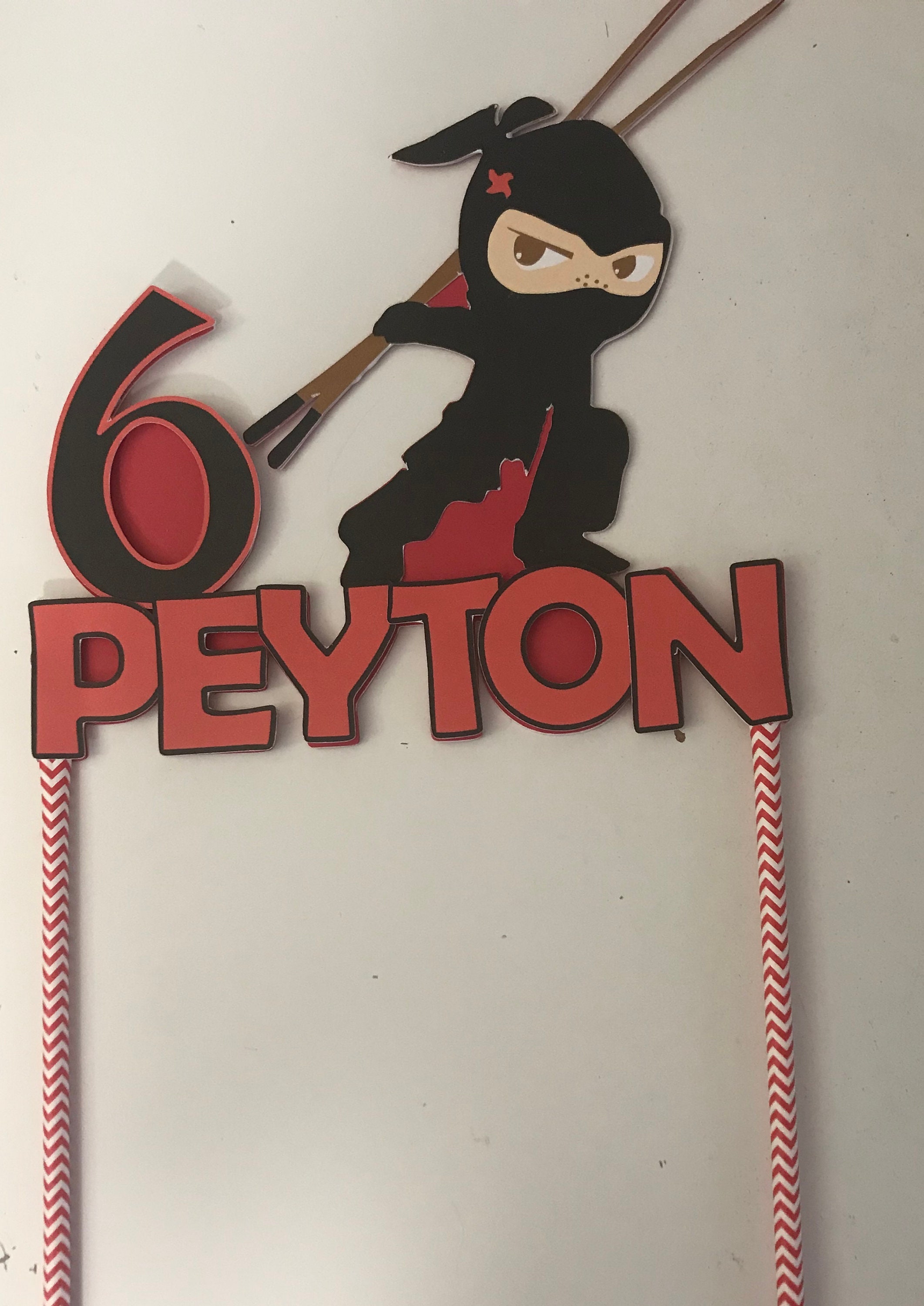 Ninja Cake Topper With Age and Name/ninja Topper Personalized - Etsy