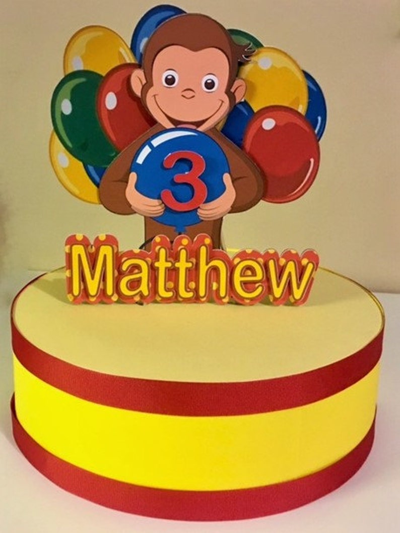 Curious George Cake Topper/personalized Topper | Etsy
