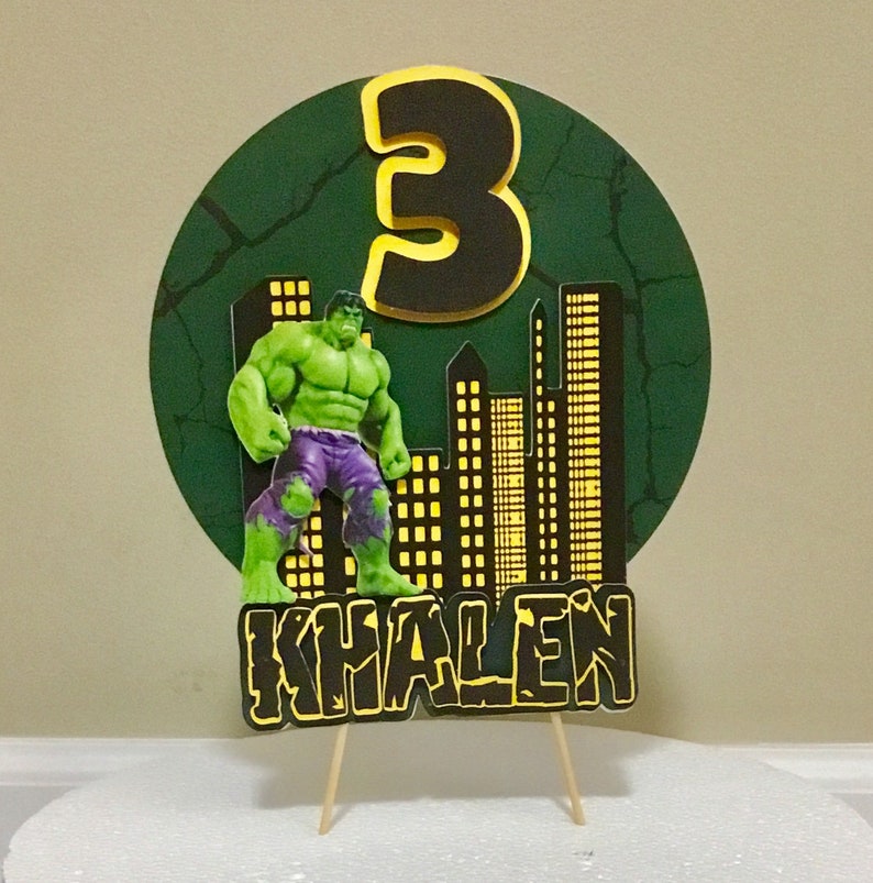 Incredible Hulk Cake Topper/ Personalized Super Hero Topper - Etsy