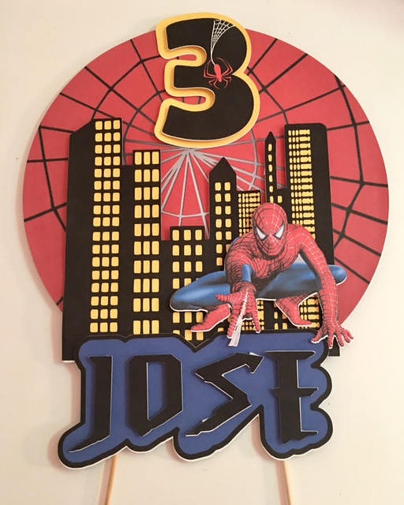Spider-man Cake Topper Spider-man Centerpiece Spider-man | Etsy