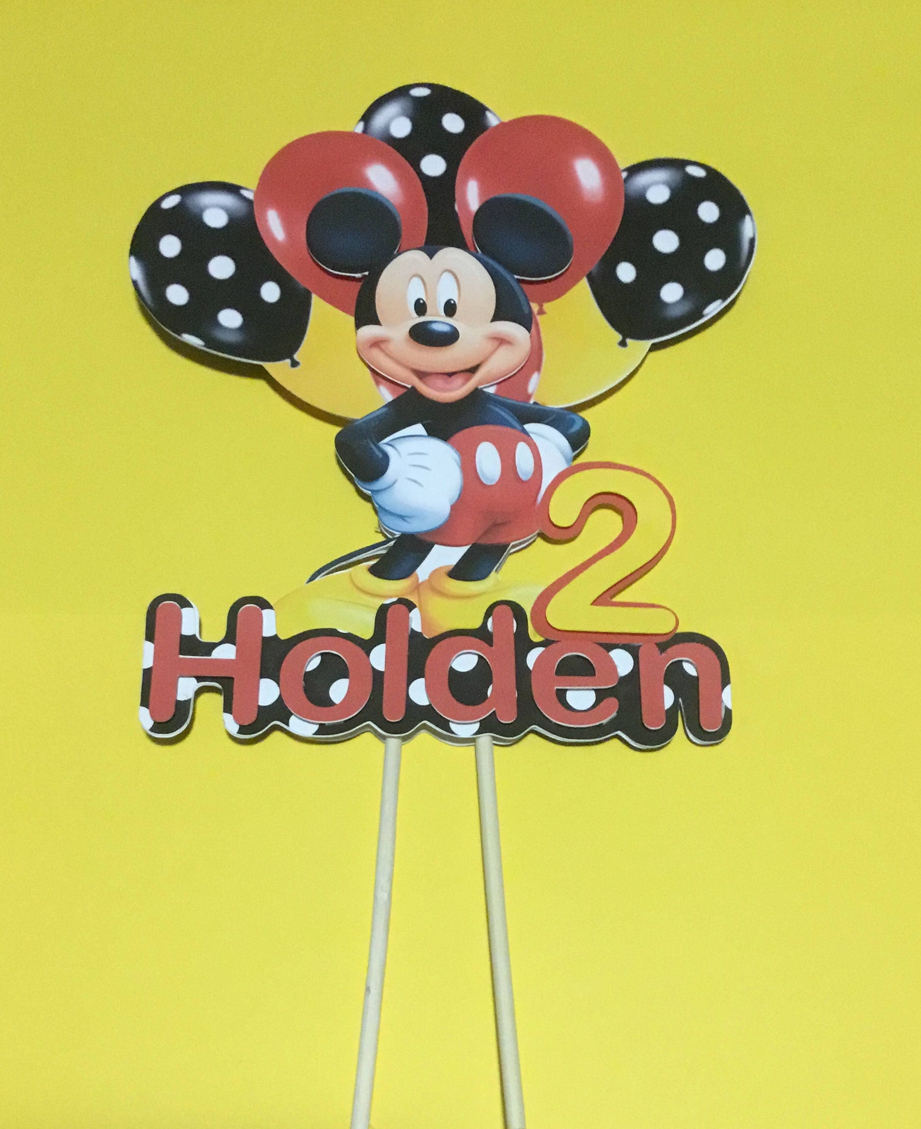 Mickey Mouse Cake Topper/ Mickey Party Customized Topper | Etsy