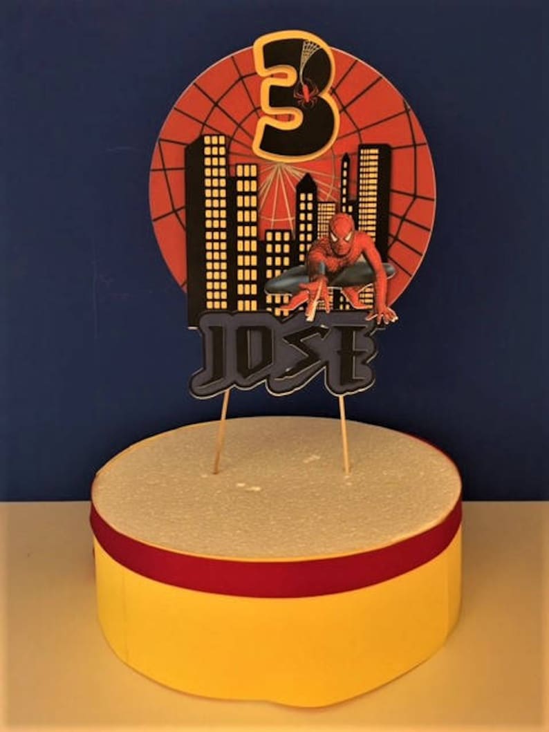 Spider-man Cake Topper Spider-man Centerpiece Spider-man | Etsy
