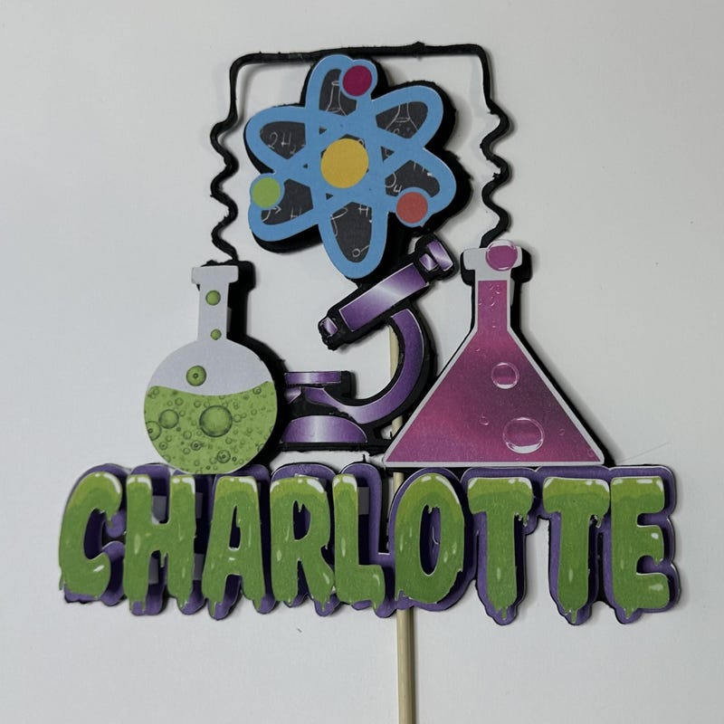 Science Cake Topper - Etsy