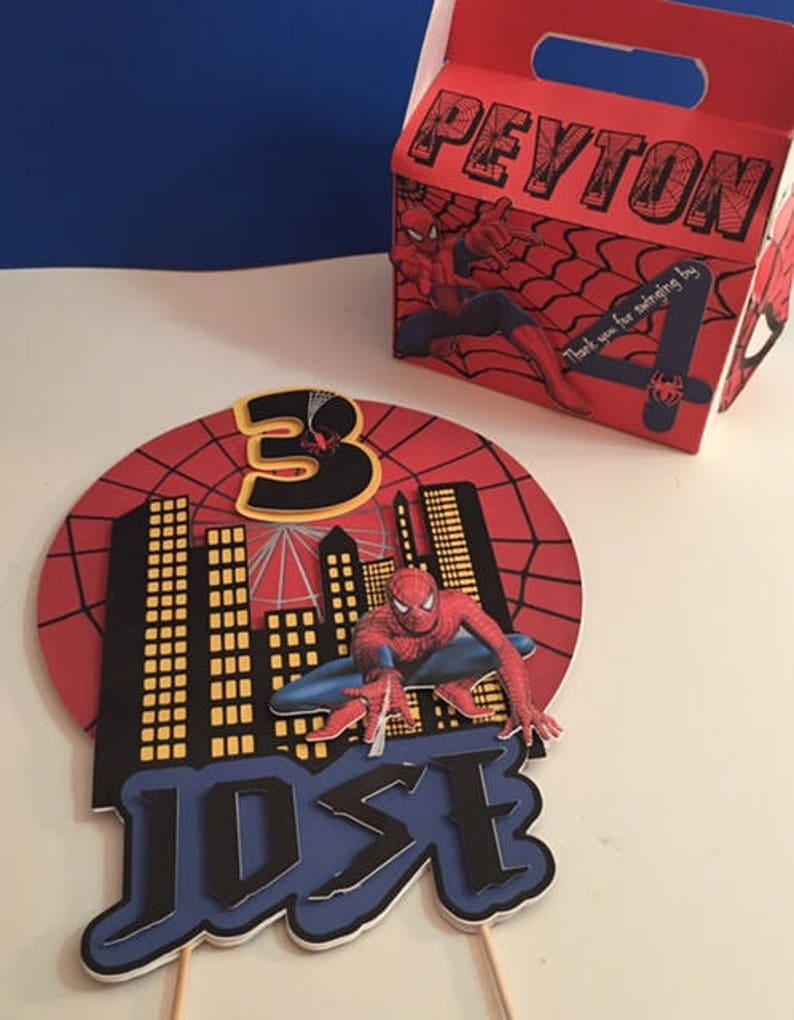 Spider-man Cake Topper Spider-man Centerpiece Spider-man | Etsy