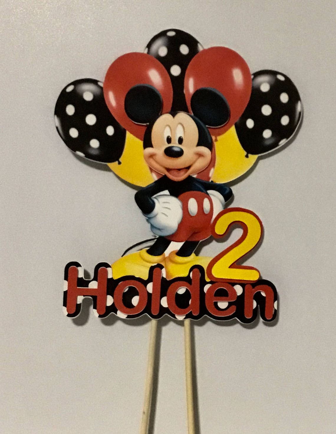 Mickey Mouse Cake Topper/ Mickey Party Customized Topper - Etsy