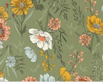 Moda Woodland Wildflowers Mini Charm Pack Precut Floral Fabric by Fancy ...