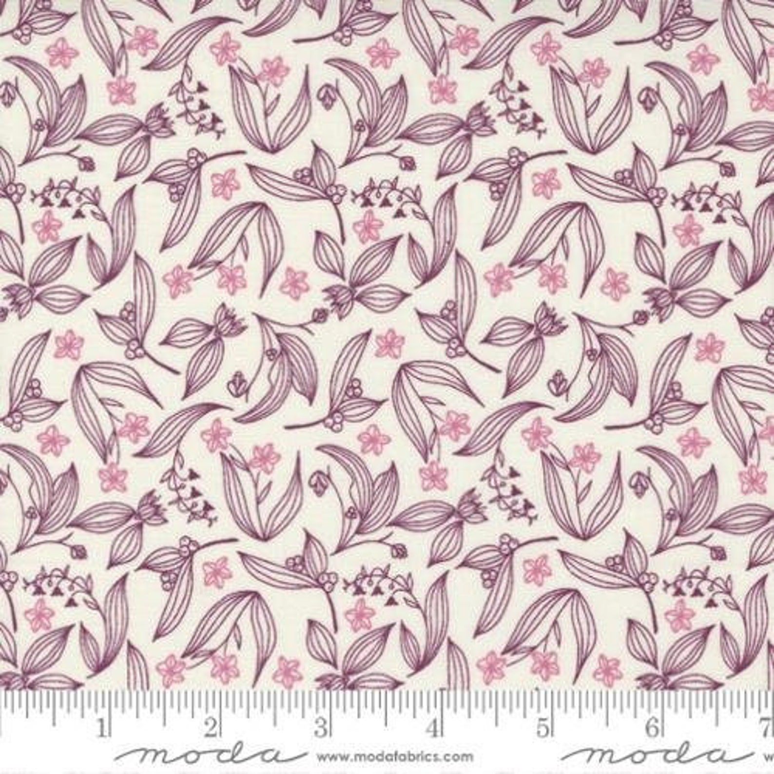 Wild Meadow Fairy Circles Porcelain Boysenber Quilt Fabric by - Etsy