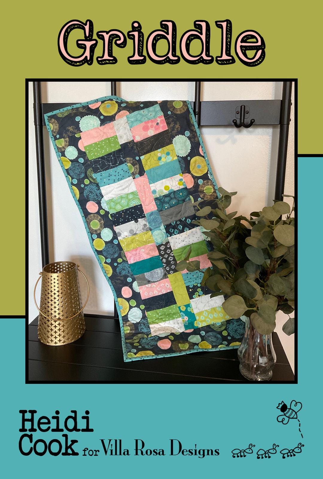 Griddle Table Runner Quilt Pattern 18" X 40", Villa Rosa Designs, Heidi ...