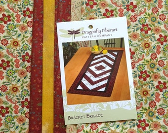 Bracket Brigade Table Runner Quilt Pattern by Dragonfly | Etsy