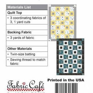 Fabric Cafe 3 Yard Quilt Pattern Pretty Please by Donna Robertson - Etsy
