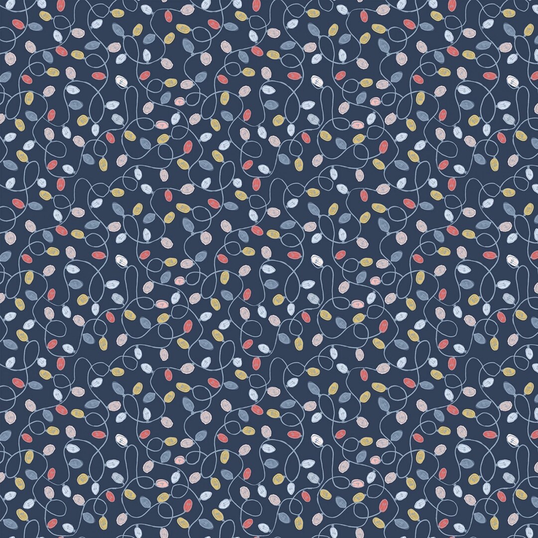 Dear Stella Snow Much Fun String of Lights Quilt Fabric by Clara Jean ...
