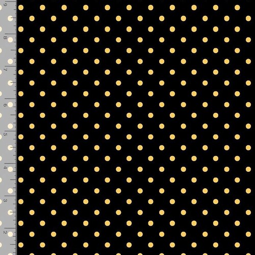 Yellow and Black Dinky Dot Fabric by Loralie Designs Back in - Etsy