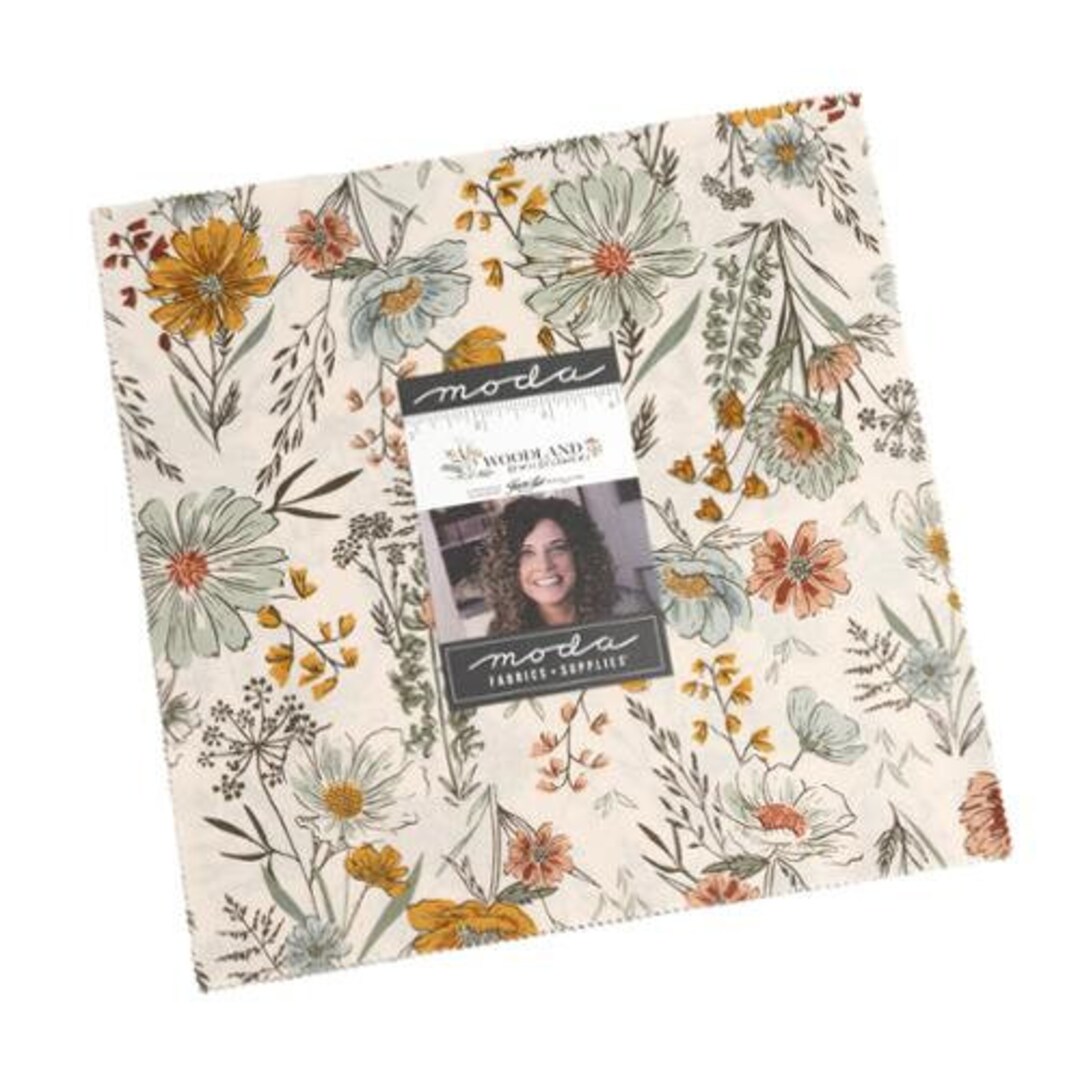 Moda Woodland Wildflowers Mini Charm Pack Precut Floral Fabric by Fancy ...