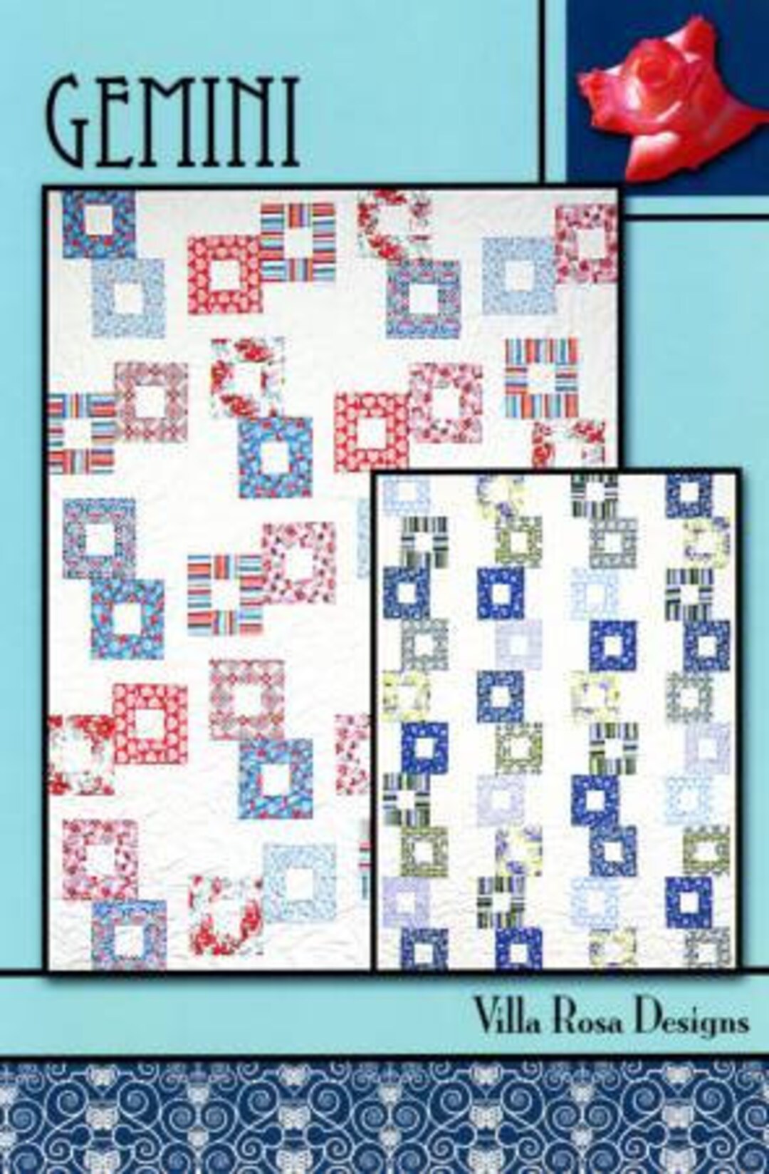 Villa Rosa Quilt Pattern Gemini by Pat Fryer - Etsy