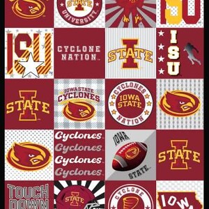 Iowa State Cyclones Official Licensed Iowa State T-shirt Minky Panel ...