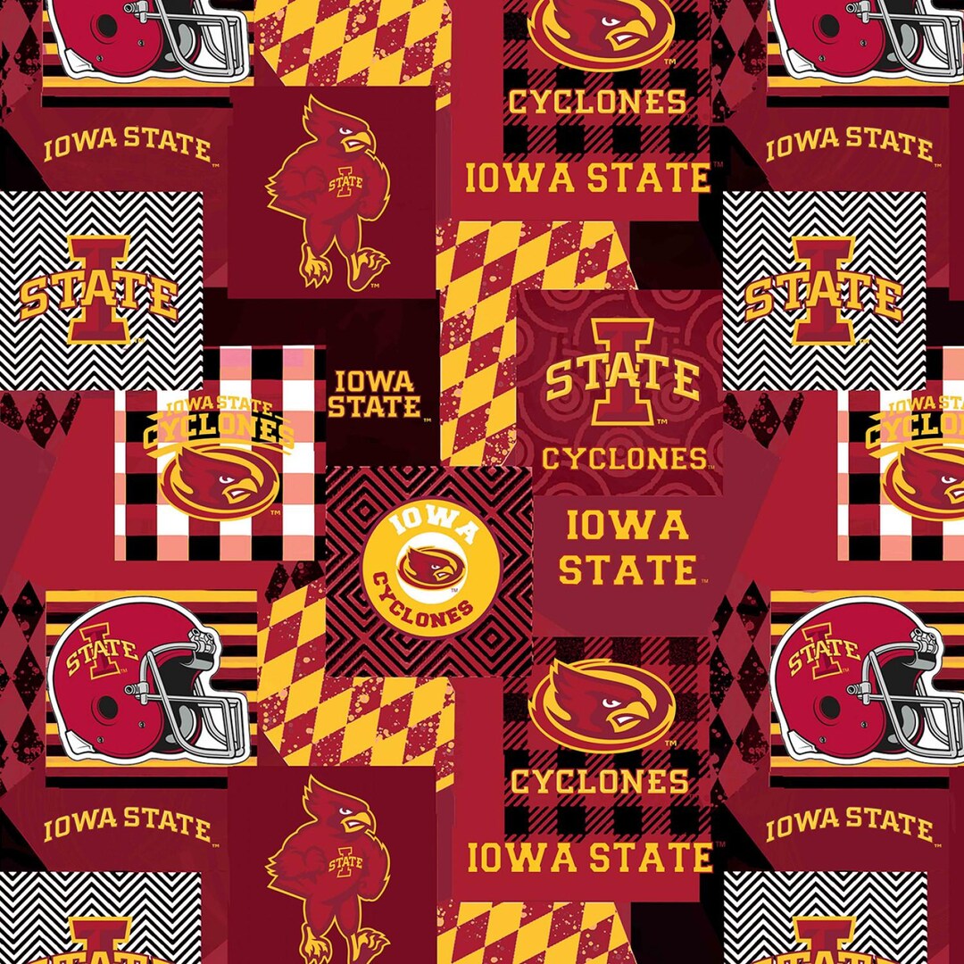 Iowa State Cyclones Official Licensed Collegiate Minky Geometric - Etsy