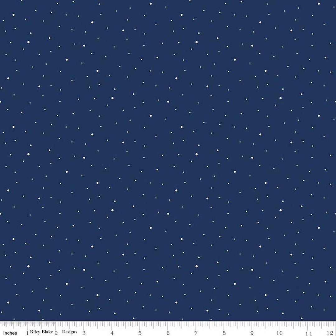 108" Wideback, Dapple Dot Navy 3 Yard Cut, Riley Blake Designs, Cotton ...