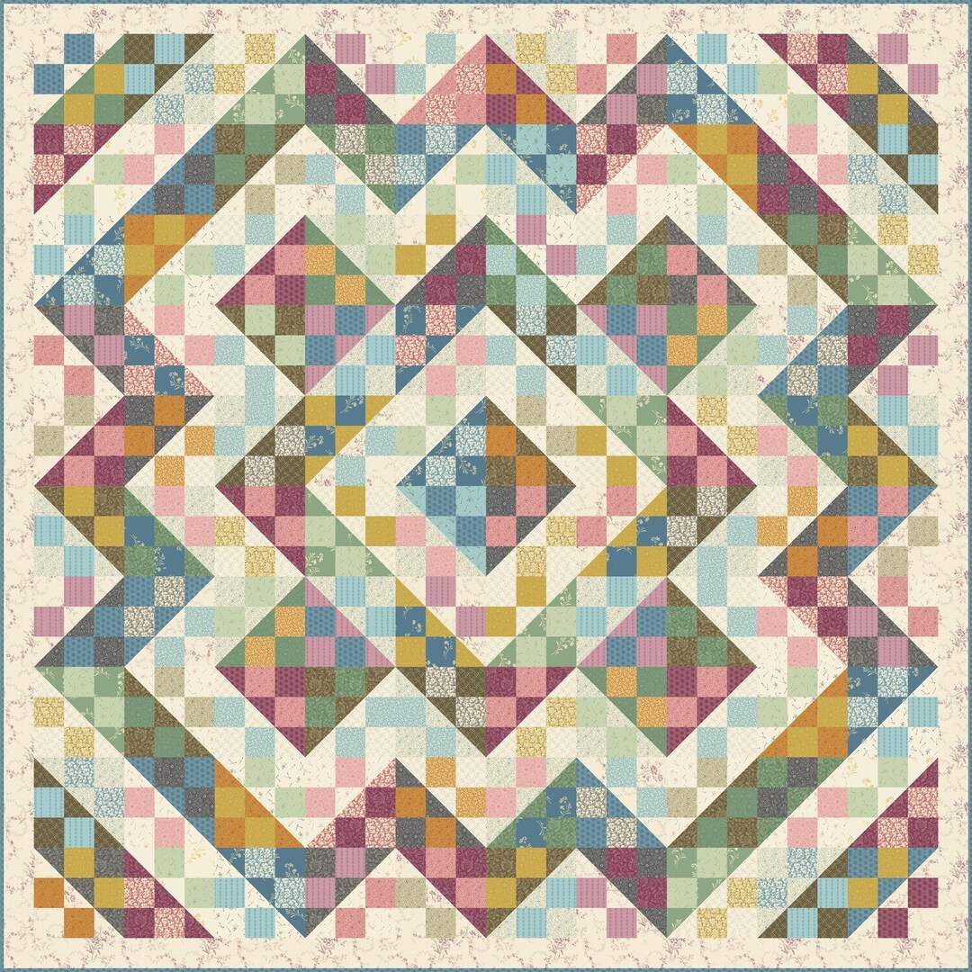 Laundry Basket Split Nine Patch Quilt Kit With Sewing Basket Fabric From Edyta Sitar Andover - Etsy