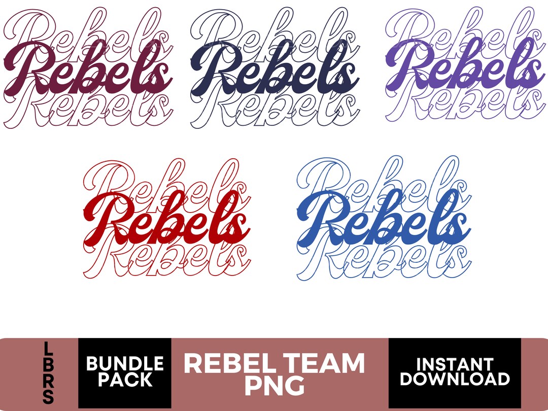 Royal Blue Rebels Svg, Triple Name Svg, Rebels Svg, School Mascot Png ...