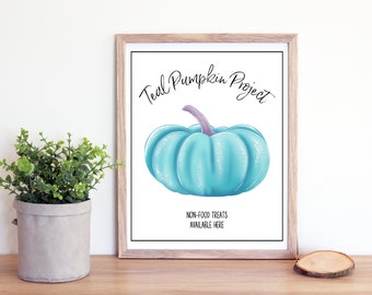 Teal Pumpkin Project Digital Printable Teal Pumpkin Project - Etsy