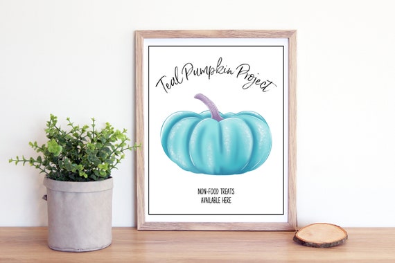 Teal Pumpkin Project Digital Printable Teal Pumpkin Project - Etsy