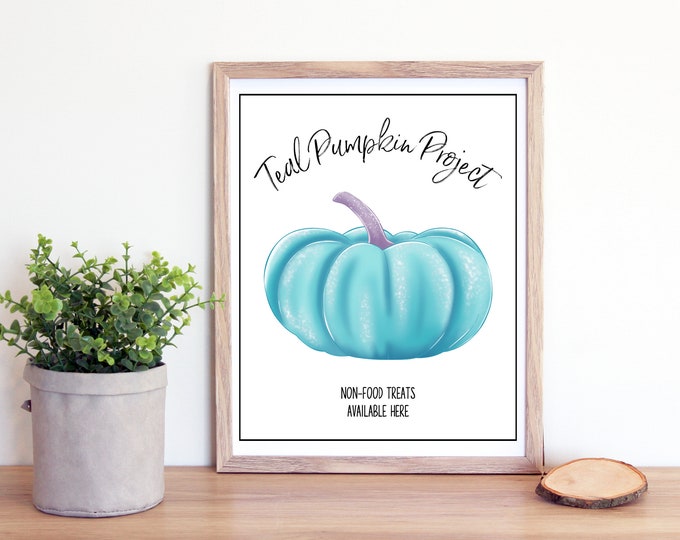 Teal Pumpkin Project Digital Printable Teal Pumpkin Project - Etsy