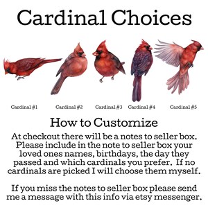 Cardinal Memorial Digital Print, Cardinal Memorial, Memorial Gift, in ...