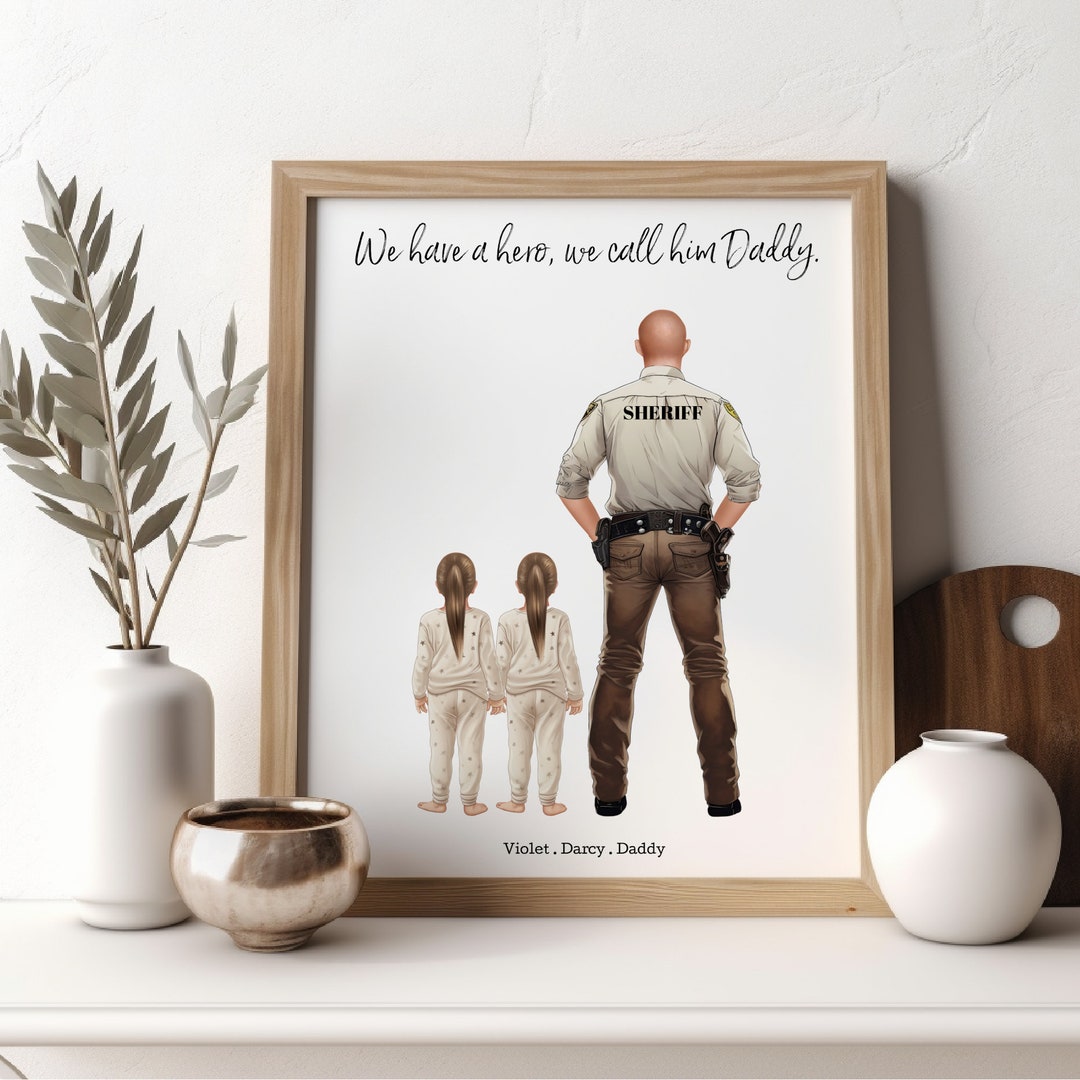 Personalized Sheriff Dad Digital Print Father's Day Gift Gift for Dad ...