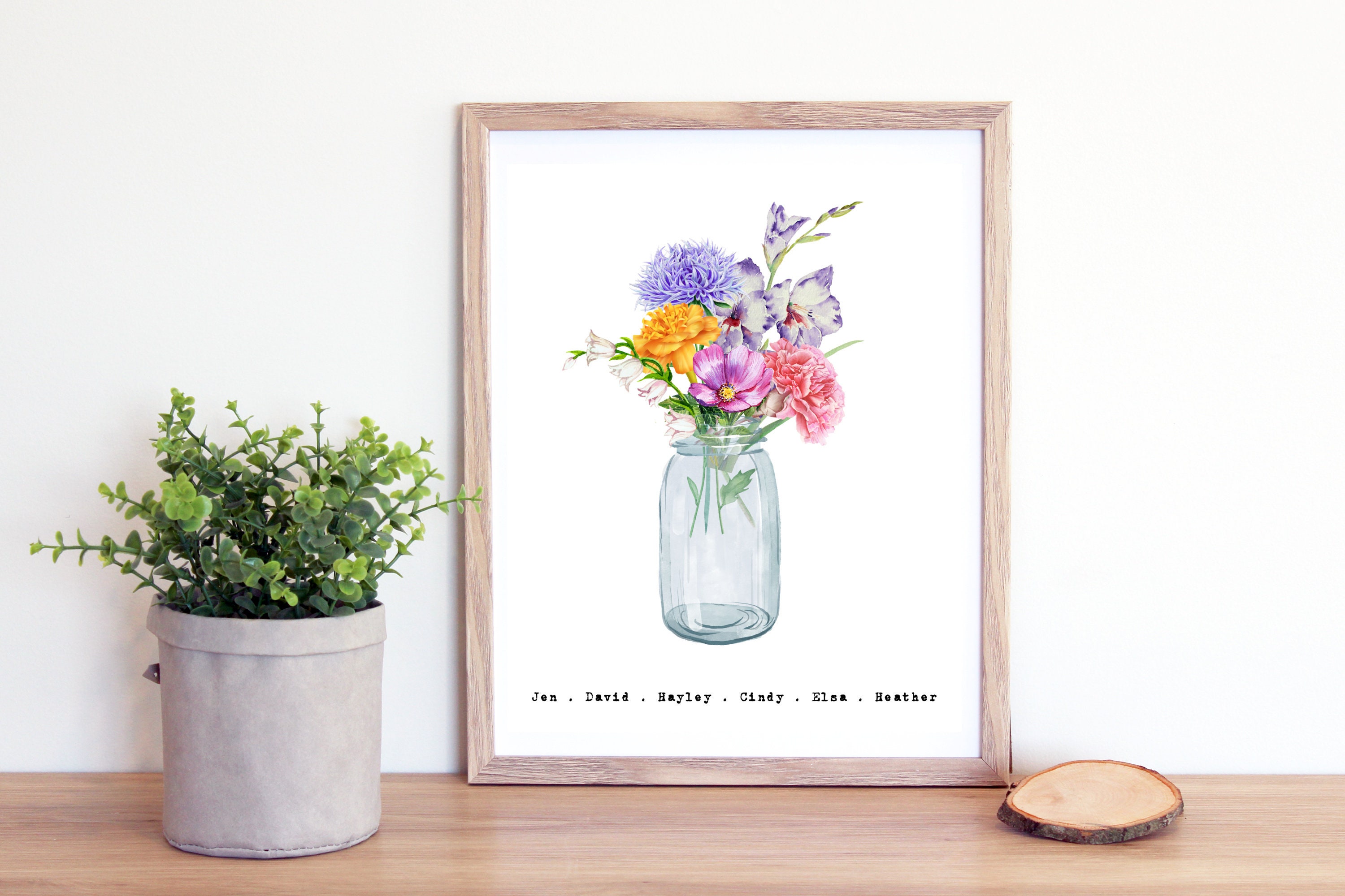 Custom Birth Flower Digital Print Birth Flower Print Birth | Etsy