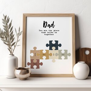 Custom Puzzle Sign, Dad Puzzle Sign, Personalized Father's Day Sign ...