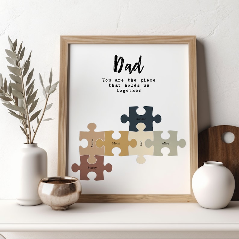 Custom Puzzle Sign Dad Puzzle Sign Personalized Father's - Etsy