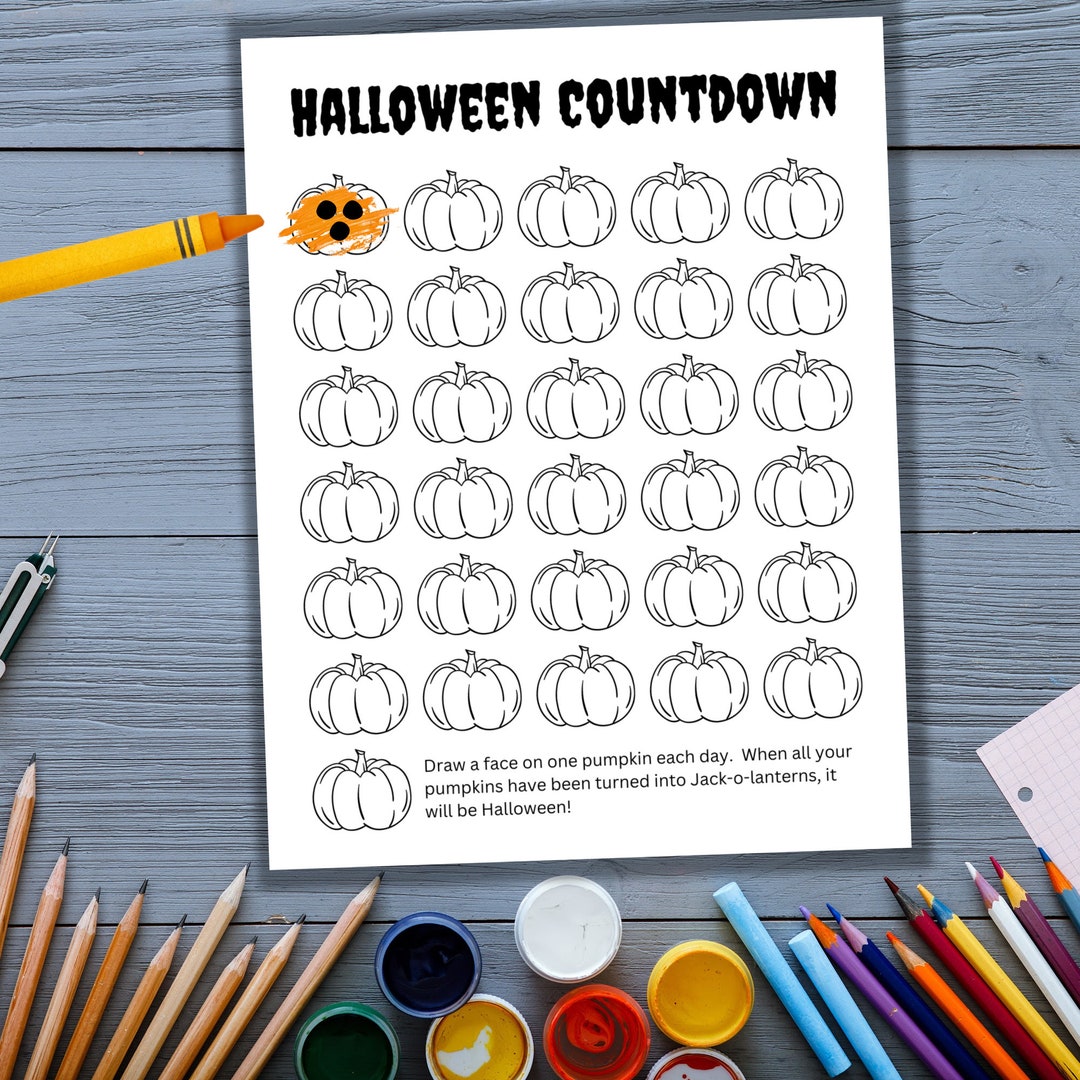 Halloween Activity for Kids Advent Calendar for Kids Printable Advent ...