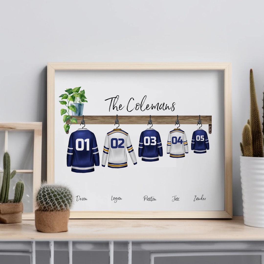 Personalized Hockey Dad Digital Print - Hockey Jersey - Gift for Dad ...
