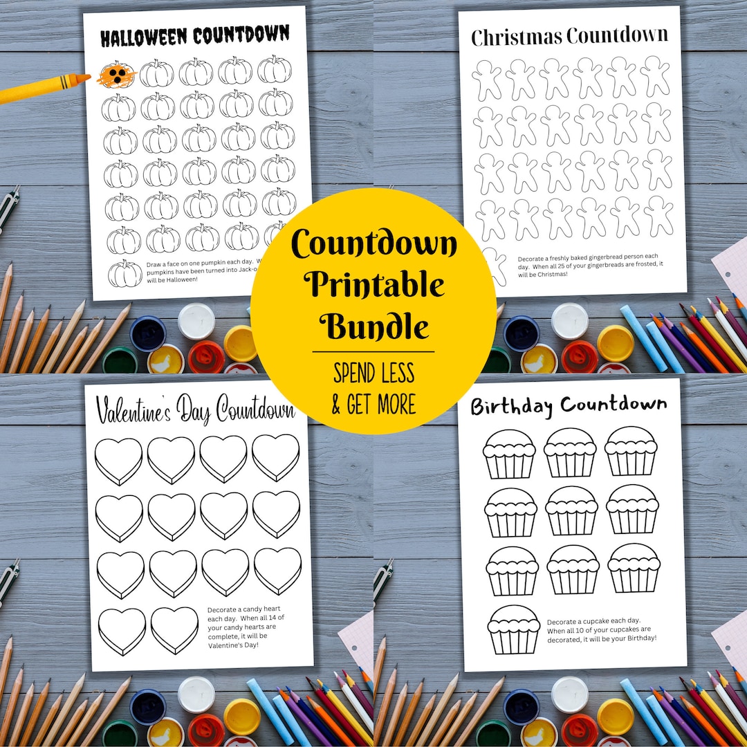 Countdown Bundle Advent Calendar for Kids Printable Advent Calendar ...