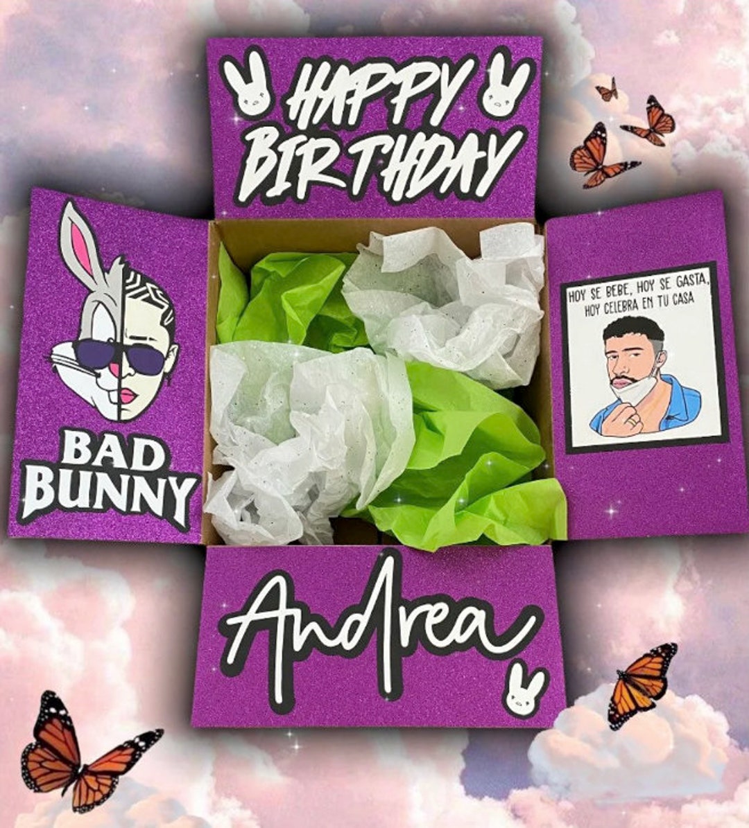Bad Bunny Birthday Gift Box - Etsy